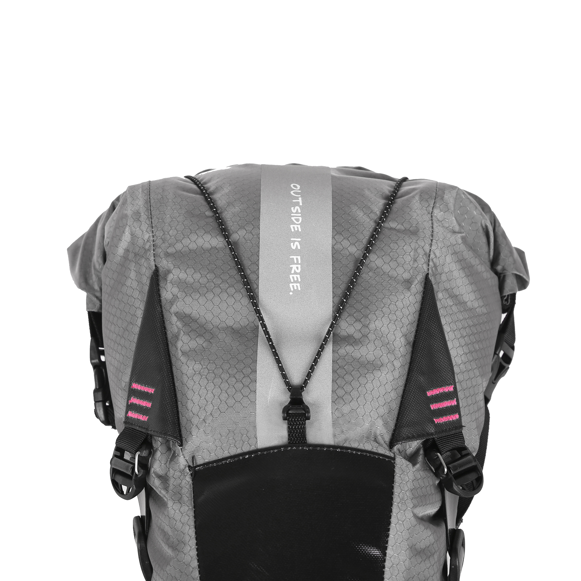 WOHO BIKE XTouring Saddle Bag M 沃荷單車輕量全防水座墊包蟲蛹包 金屬灰蜂巢格紋 環島旅行 | 蝦皮購物