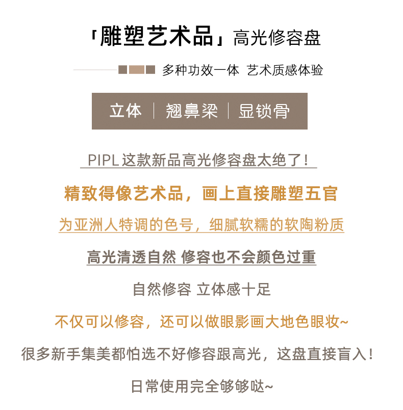 Suke.co 台灣現貨 PIPL 大衛 藝術家 高光修容 提亮 閃粉 高光 修容盤 一體盤 大衛雕像 高光盤 | 蝦皮購物