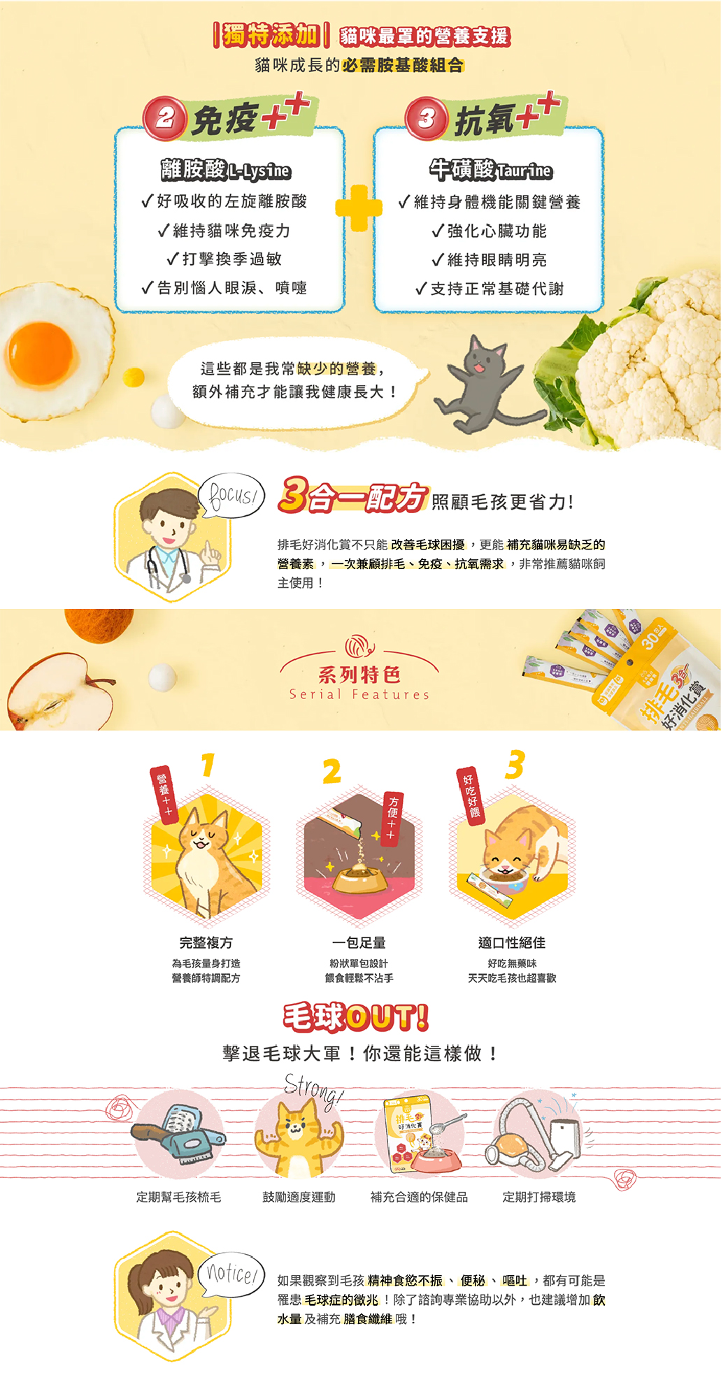 艾爾發寵物 | Maoup 毛起來 毛孩每日健康賞 排毛好消化賞3合1 排毛粉 30入/包 貓貓專用 | 蝦皮購物