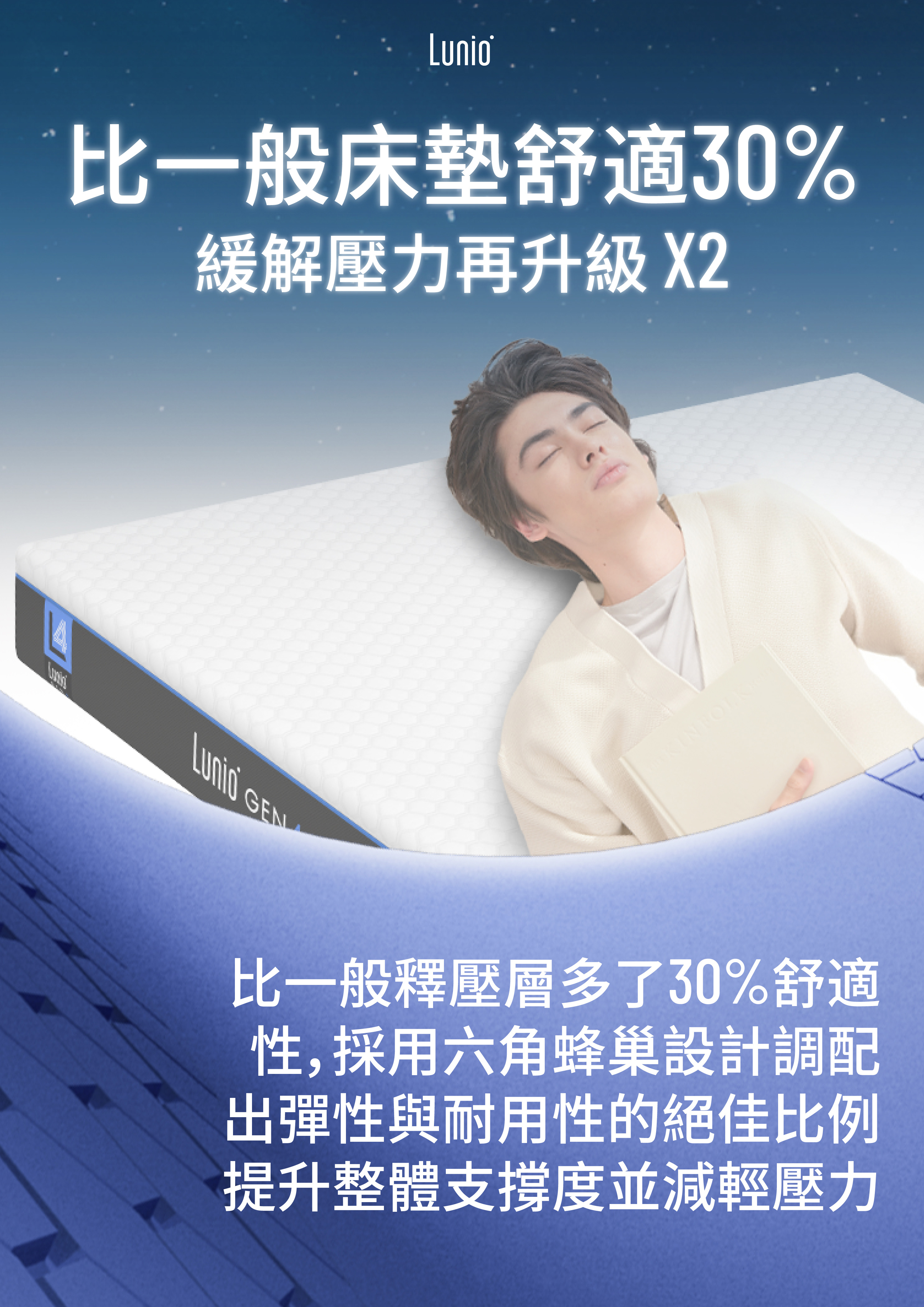 Lunio｜Gen4 石墨烯乳膠床墊【英國工藝】丨7層機能設計 全新升級 加倍好睡 | 蝦皮購物