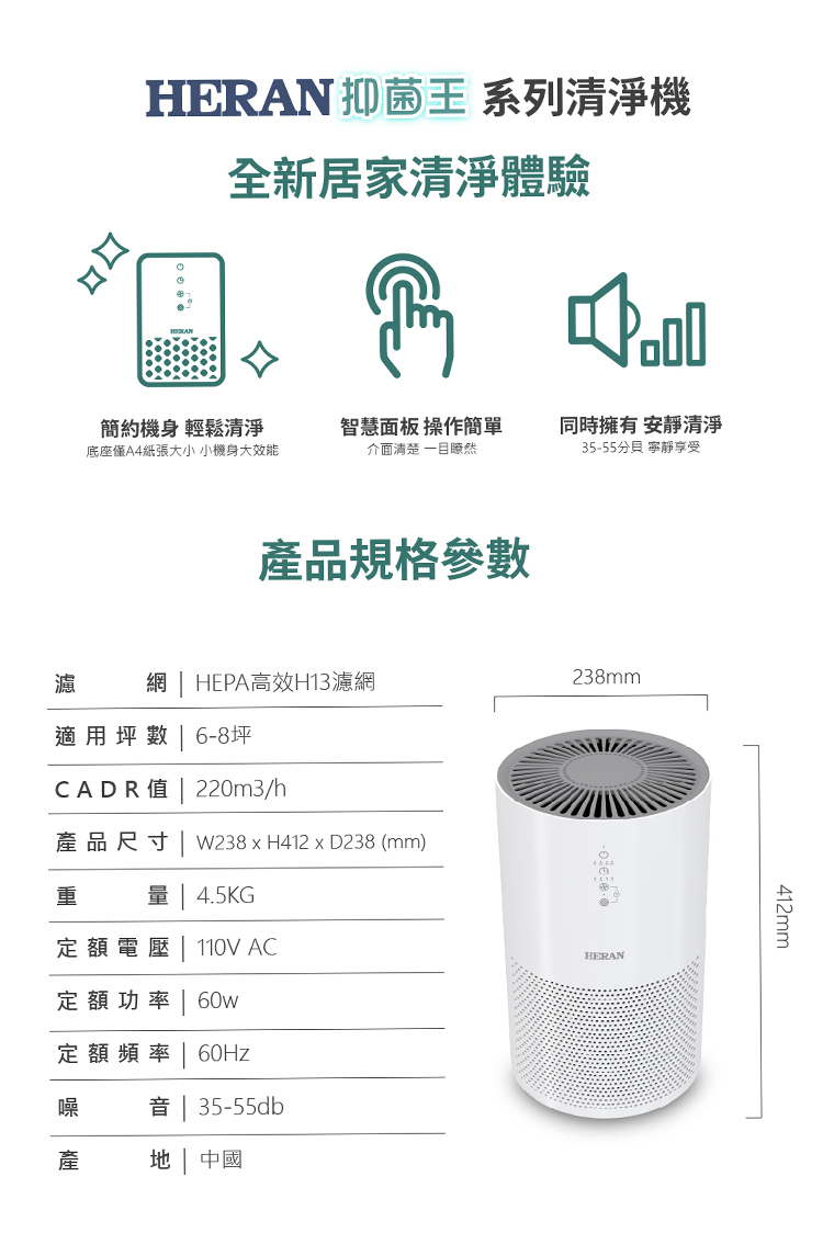 禾聯空氣清淨機 HAP-220H1(H) | 蝦皮購物