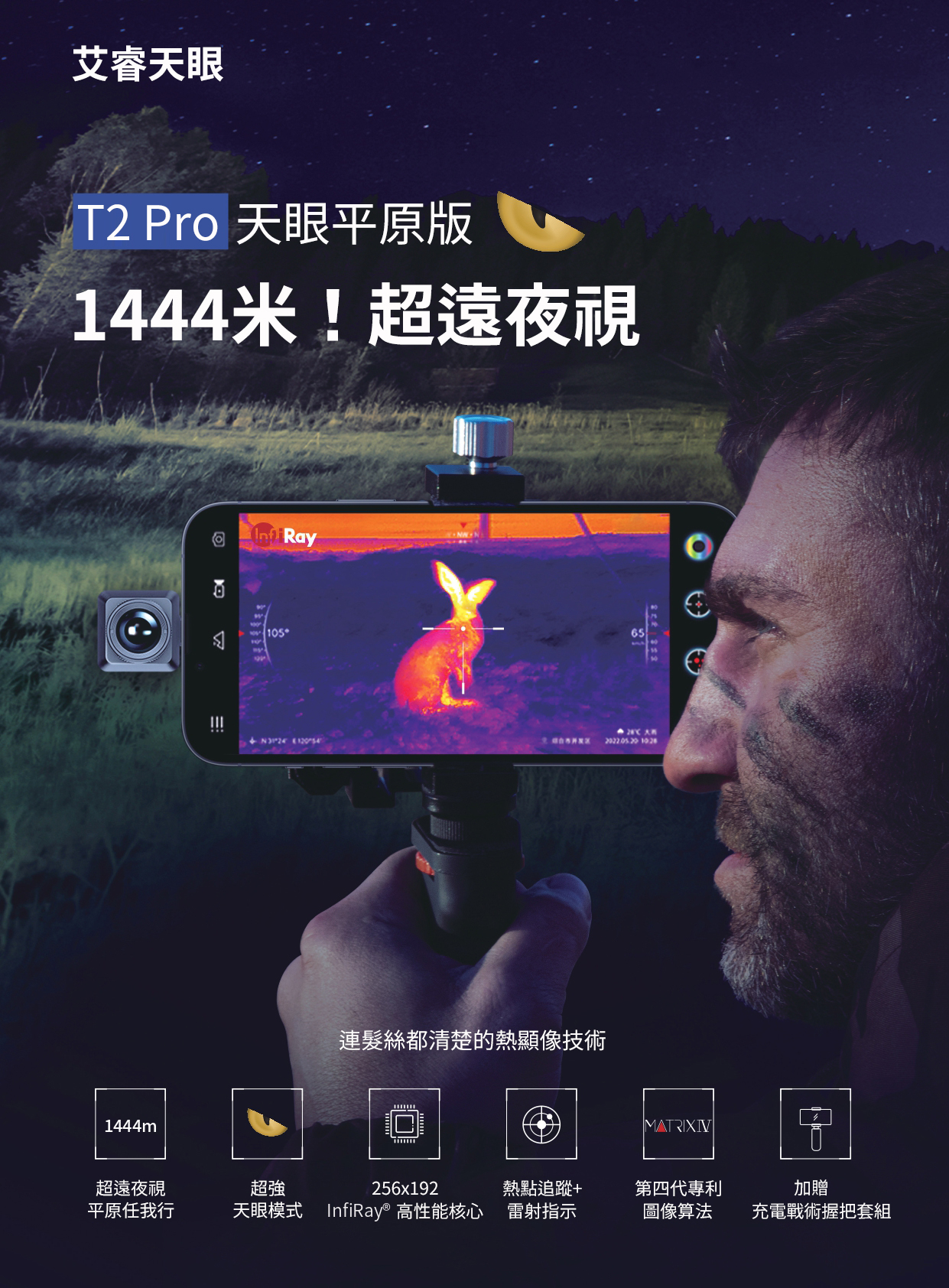 Infiray Xinfrared T2 PRO 紅外線熱顯像儀 生態觀察 飛羽攝影 賞鳥必備 將手機變成紅外線熱顯儀 | 蝦皮購物
