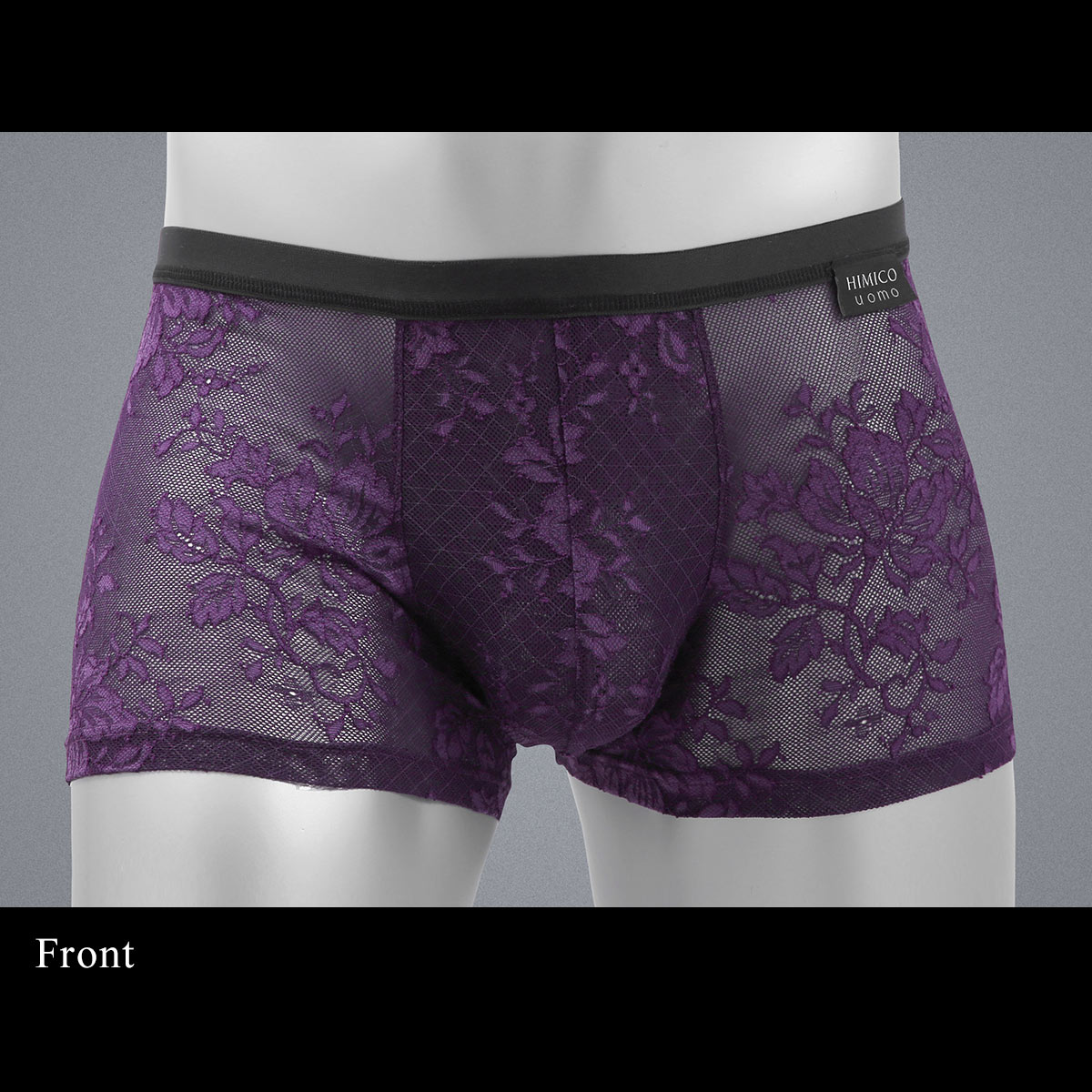 HIMICO男士內褲柔軟舒適全蕾絲鏤空透明誘惑性感透薄平角褲男U001(C2223HMU001BP)(日本直郵)1 | 蝦皮購物