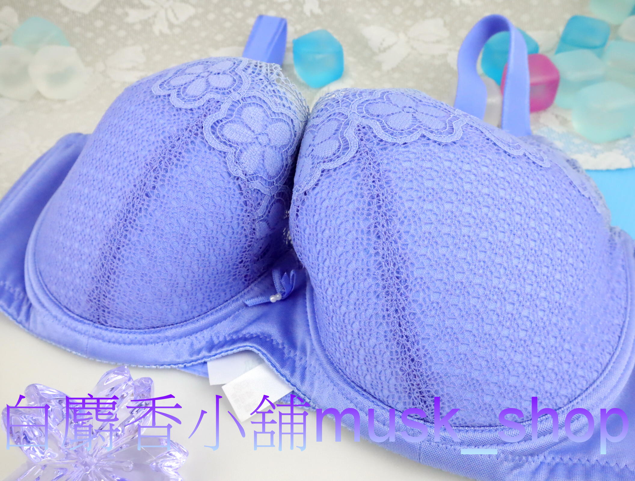 尺寸34D=75D-長春紫藍色花嵐系列雞蛋花花弧蕾絲圓潤集中包覆-S2030364＊白麝香小舖＊全新Swear思薇爾內衣 | 蝦皮購物