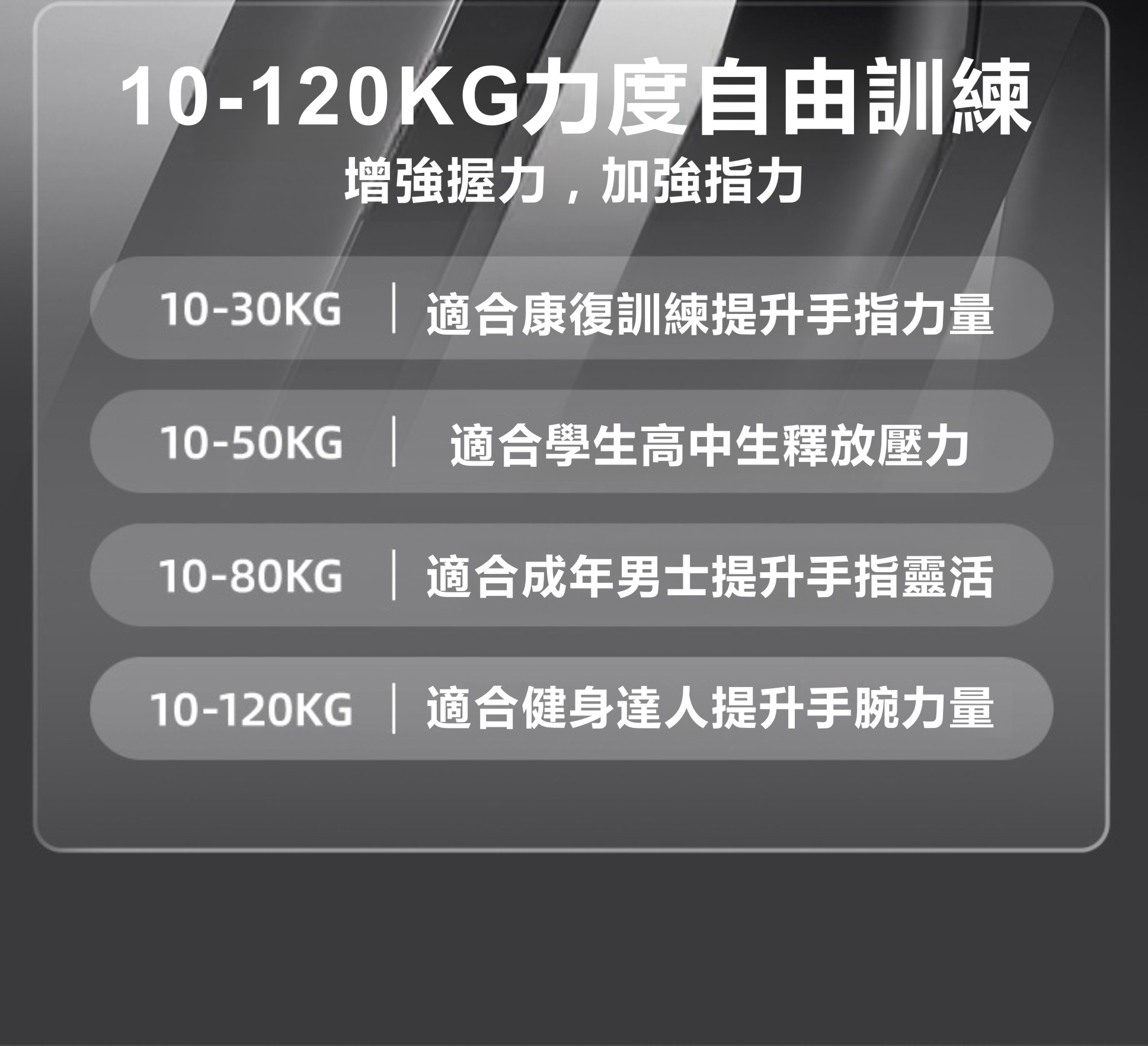 台灣現貨保固&發票🔥智能升級款可調式握力器 10-120kg 計時計數款握力器 腕力器 環形橡膠握把 手腕握力復健訓練 | 蝦皮購物