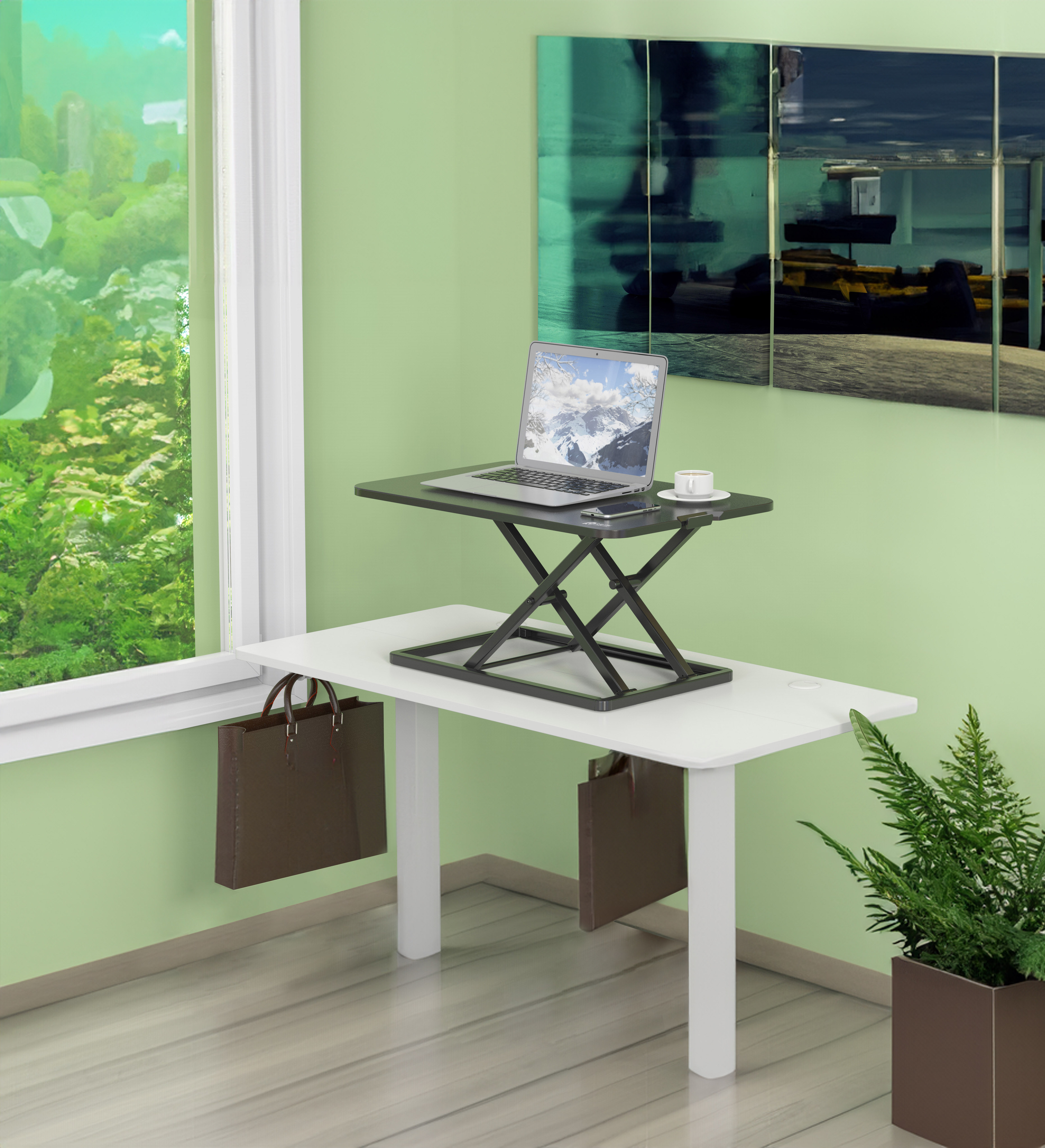 瑞米 Raymii VN-29 免組裝！桌上型彈簧式升降站立辦公電腦桌 升降桌 筆電桌 電腦桌辦公桌 站立桌 工作桌 | 蝦皮購物