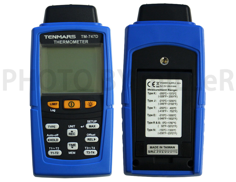 【含稅-可統編】TENMARS TM-747D 四輸入溫度錶資料記錄 7種熱電偶量測選擇: K/J/T/E/R/S/N型 | 蝦皮購物