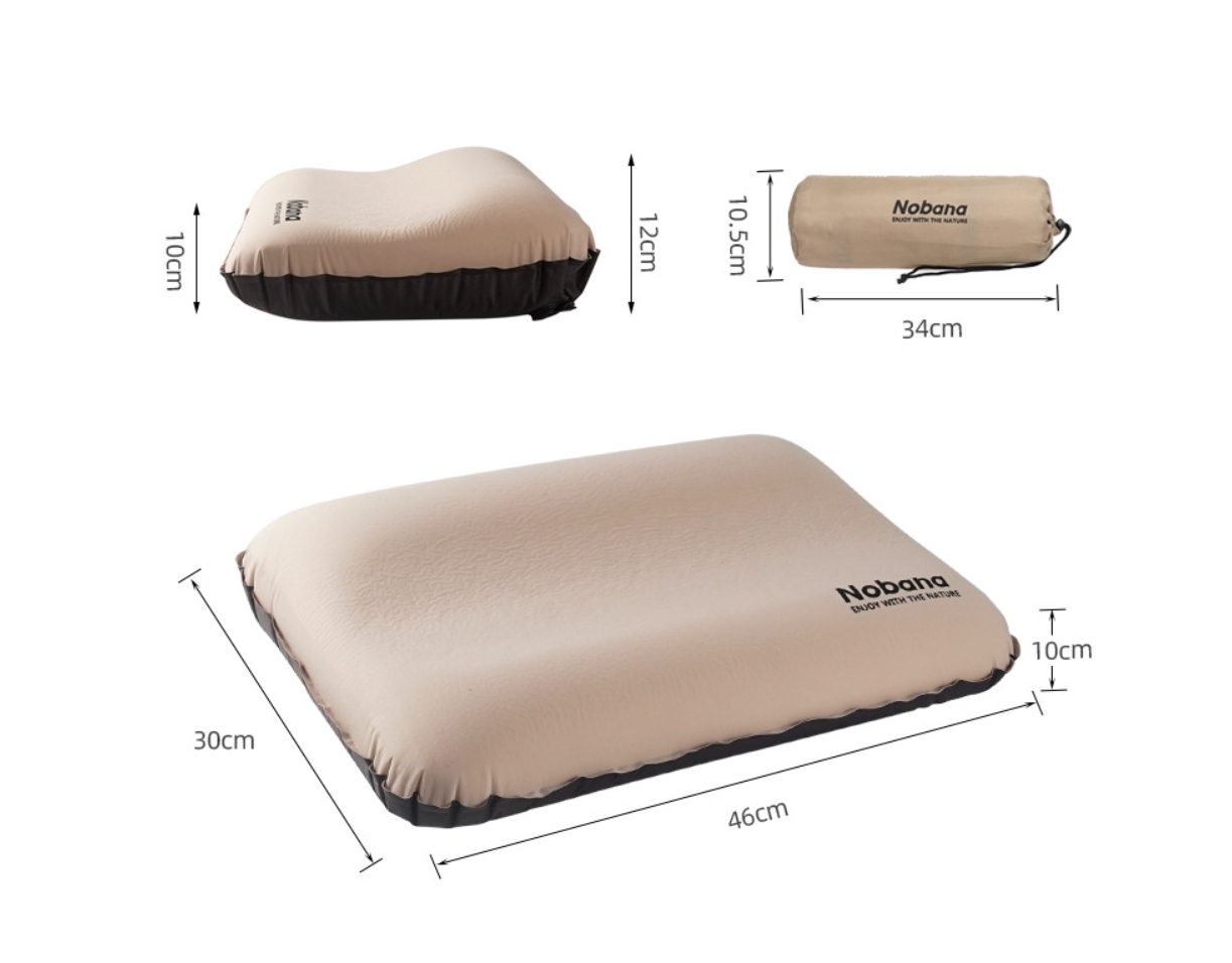 【小米粉】Nobana 3D海綿 自動充氣枕頭 旅行枕頭 TPU睡枕 露營枕頭 登山枕頭 登山充氣枕頭 午睡枕 | 蝦皮購物