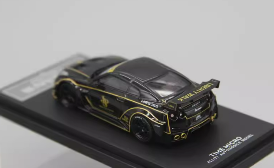 TimeMicro 1:64 Nissan GT-R R35 JPS 黑/金 附人偶 | 蝦皮購物