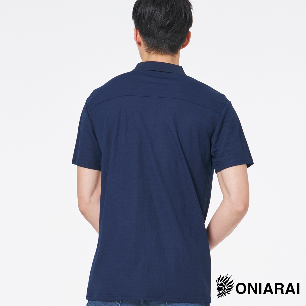 BLUE WAY 鬼洗 ONIARAI - 男款 和藝術日式元素短袖POLO衫(丈青) | 蝦皮購物