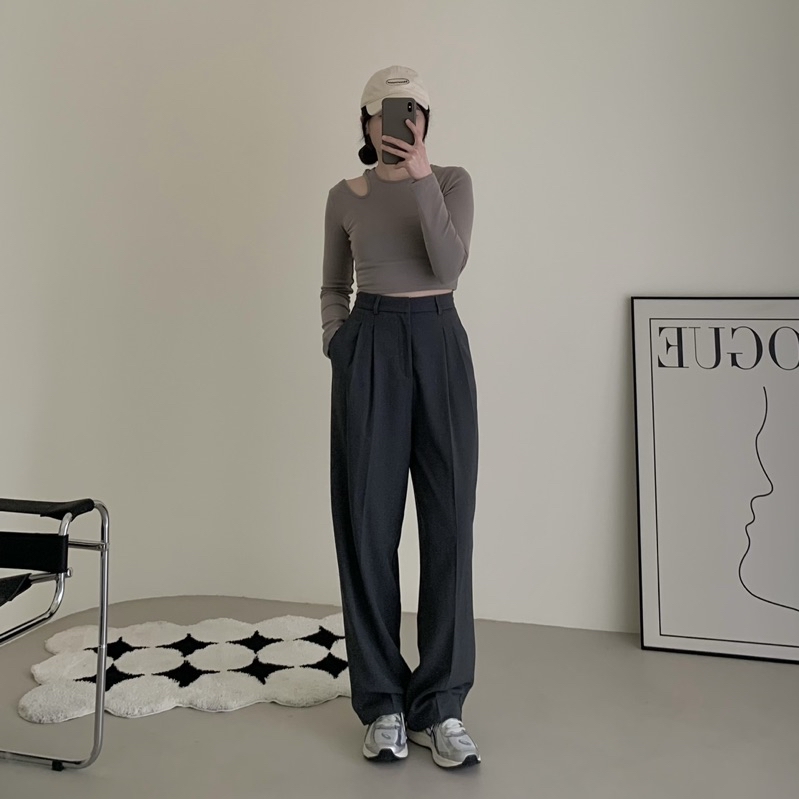 M4203- 時髦焦點極顯瘦西褲（3colors） | 蝦皮購物