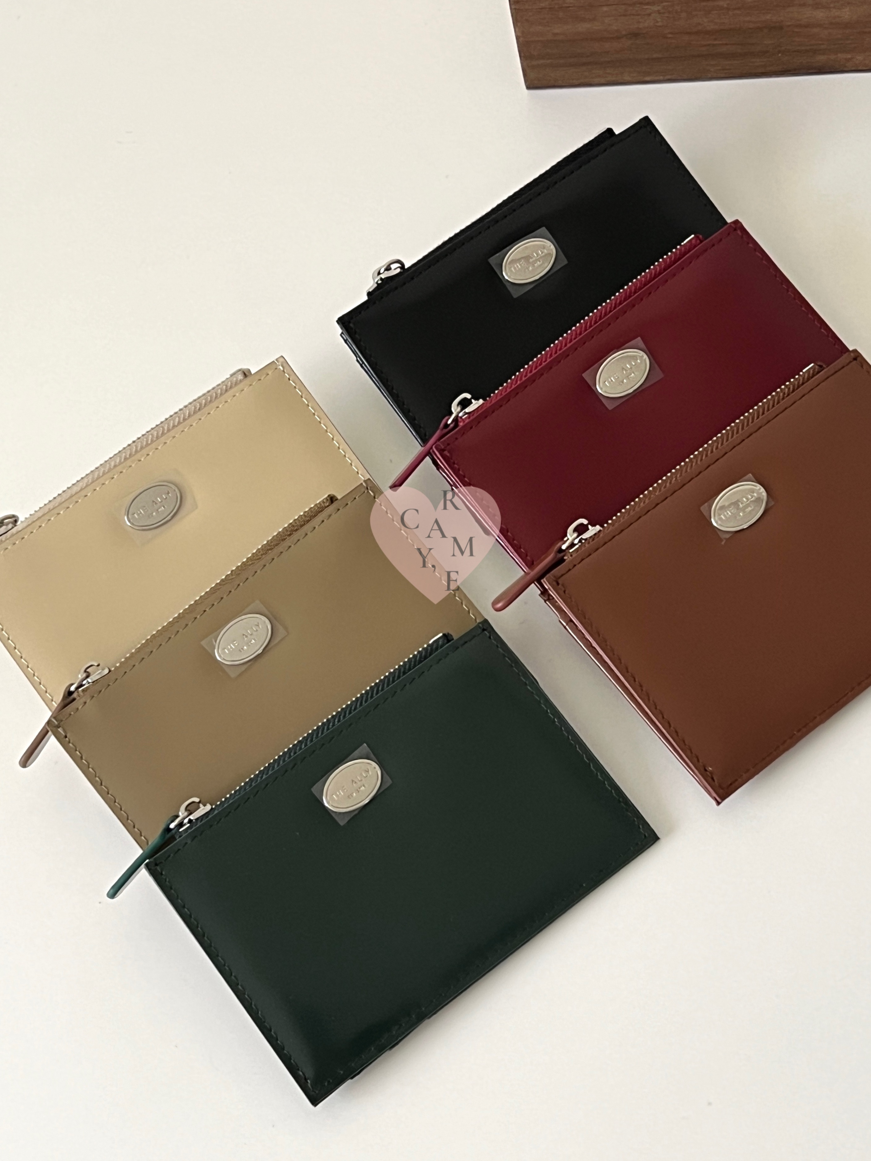 多色有貨｜CarryMe Accs 正韓 The Ally Wendy Wallet 牛皮卡夾 小皮夾 零錢包 | 蝦皮購物