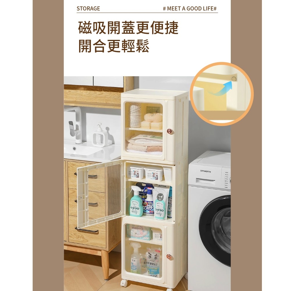 【AOTTO】37面寬把手開門附輪收納櫃(收納櫃 置物櫃 櫥櫃 展示 盲盒) | 蝦皮購物