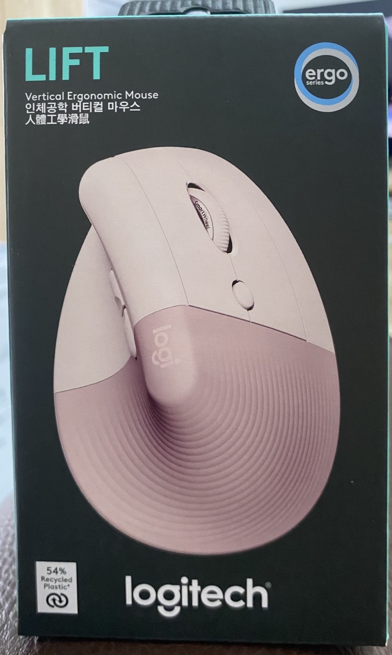 《全新現貨》Logitech 羅技 LIFT人體工學垂直滑鼠 人體工學滑鼠 垂直滑鼠 玫瑰粉 | 蝦皮購物