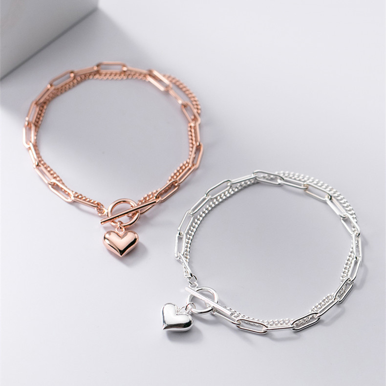 【ELSIE】台灣現貨 925銀 韓國 手鏈 高级感 鍊條 個性 氣質 低調 日常 百搭 簡約 手環 通勤 飾品 女飾 | 蝦皮購物