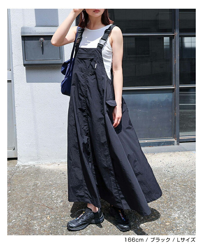 DoReFe | 日本 OUTDOOR系 品牌 機能性 防UV 涼感 防潑水尼龍 工裝裙 吊帶裙 工裝吊帶裙 連身裙 | 蝦皮購物