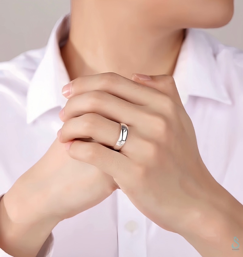 SUMMER 銀飾💫[S999足銀]六字箴言百福戒 男女可戴 吉祥 祈福 護身 保平安 純銀戒指 情侶對戒 純銀飾品 | 蝦皮購物