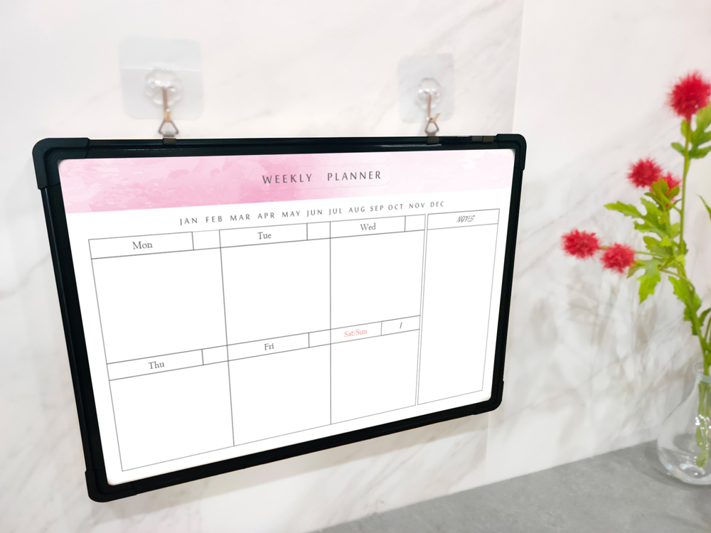 【WTB極黑框】尺寸30x42cm 磁性白板 掛式白板 單面雙面白板 月份行事曆 週計劃 每日記事板 書寫板 備忘板 | 蝦皮購物