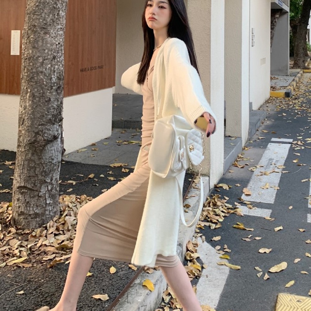 【梨卡】隔日到貨 女裝 綿羊絨 外套 針織外套 冬天外套 秋冬外套 衣服女 女外套 長版外套 DR367【現貨24H】 | 蝦皮購物