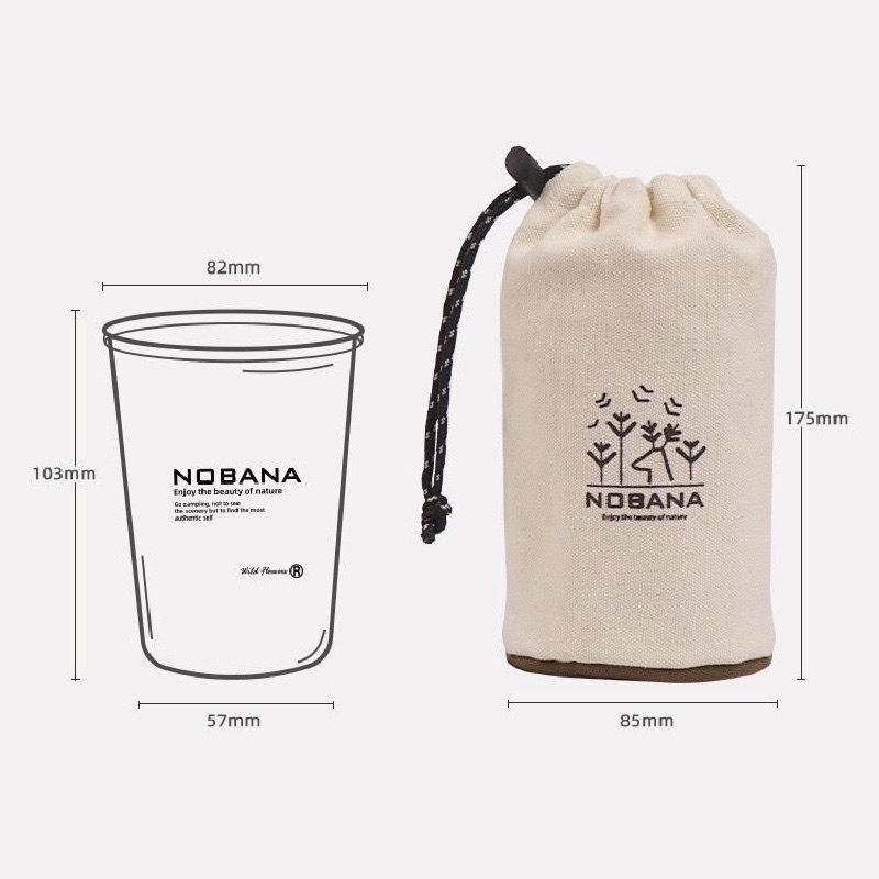 NOBANA 304 不鏽鋼套杯 水杯【露營殿】露營水杯 不鏽鋼杯 附收納袋 不銹鋼杯 茶杯酒杯 咖啡杯 露營美學 | 蝦皮購物