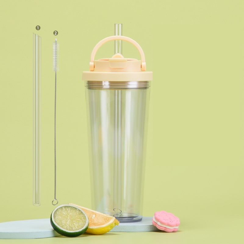 透明隨行杯 710ML 雙層AS材質 可手提 直飲雙飲 | 蝦皮購物