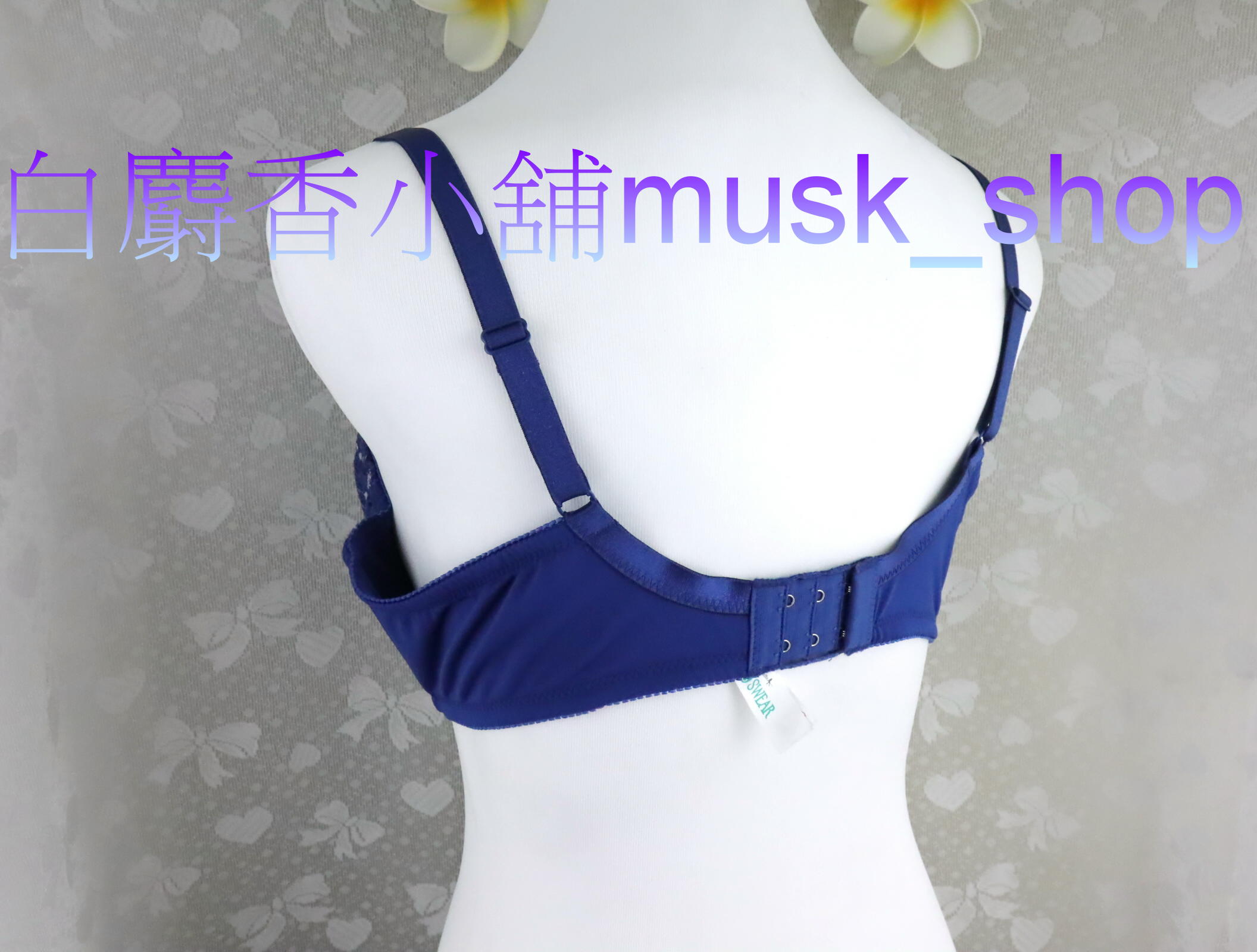 尺寸38B=85B-夫特藍色花舞影蝶系列玫瑰銀燄絲光蕾絲穩定包覆-S2930354＊白麝香小舖＊全新Swear思薇爾內衣 | 蝦皮購物