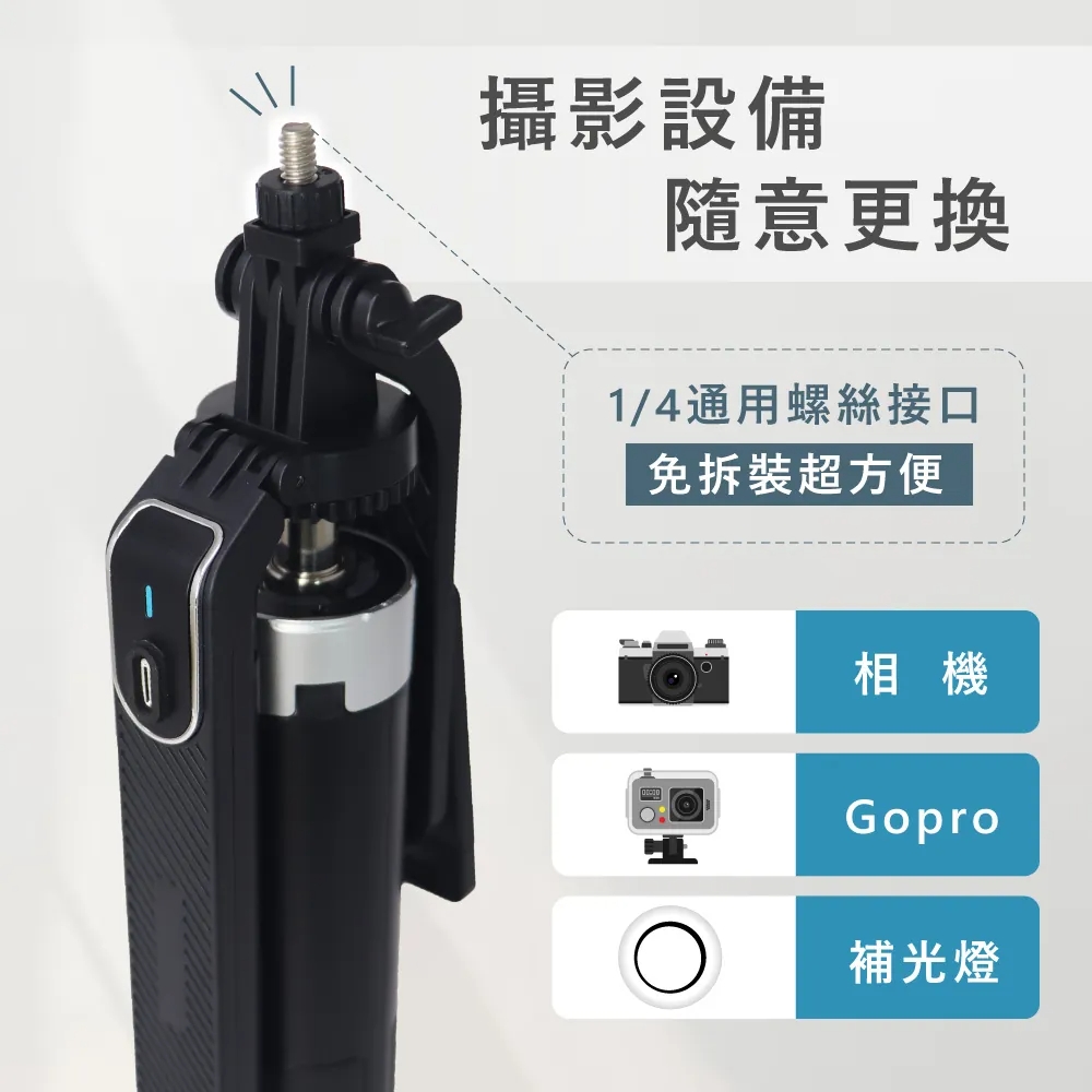 【KINYO】藍牙補光四角自拍穩定器 (BSF-6720)~自拍棒 單軸穩定器 防抖防震 折疊腳架♥輕頑味 | 蝦皮購物