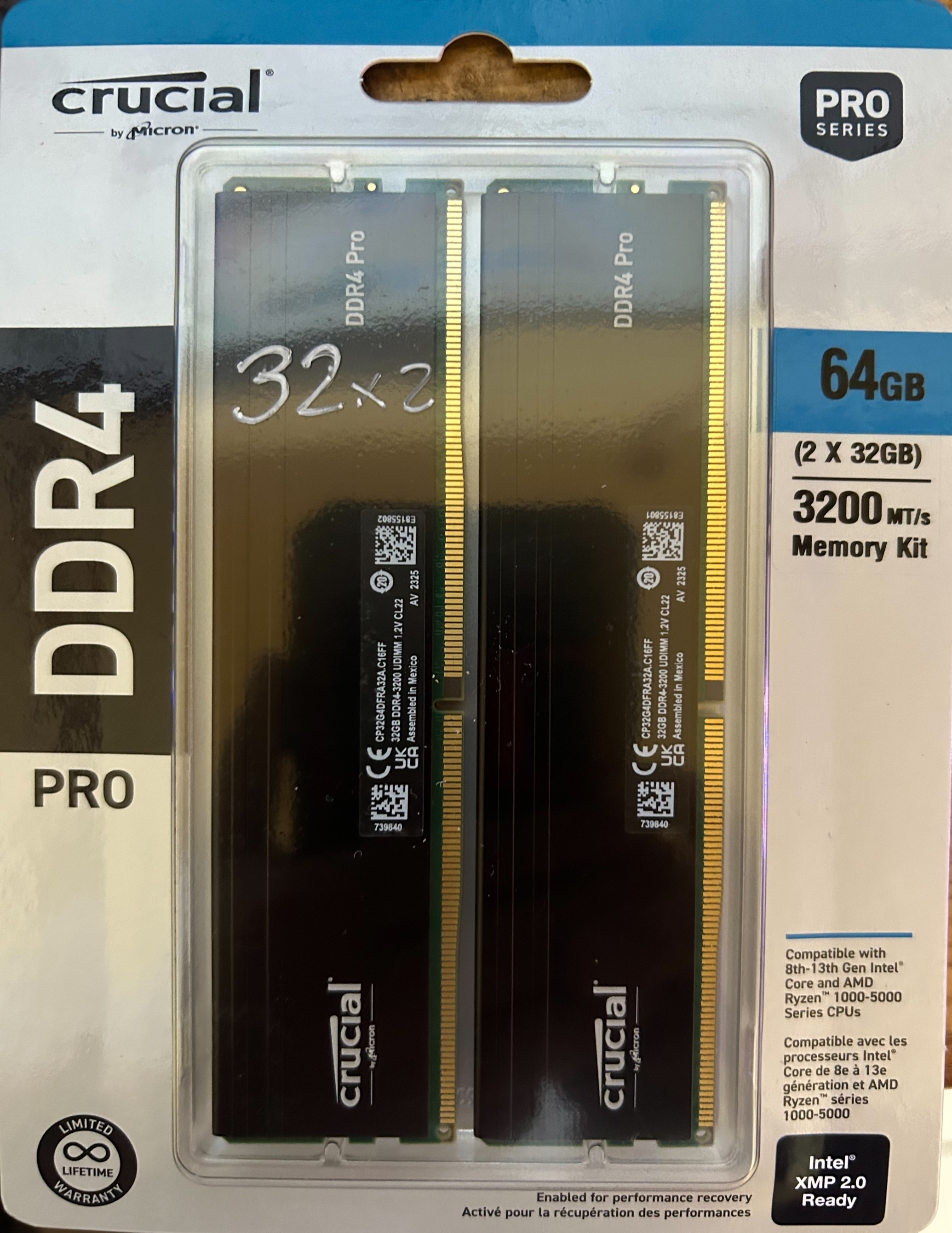 Micron 美光 Crucial PRO DDR4-3200 32G*2 桌上型 記憶體 | 蝦皮購物