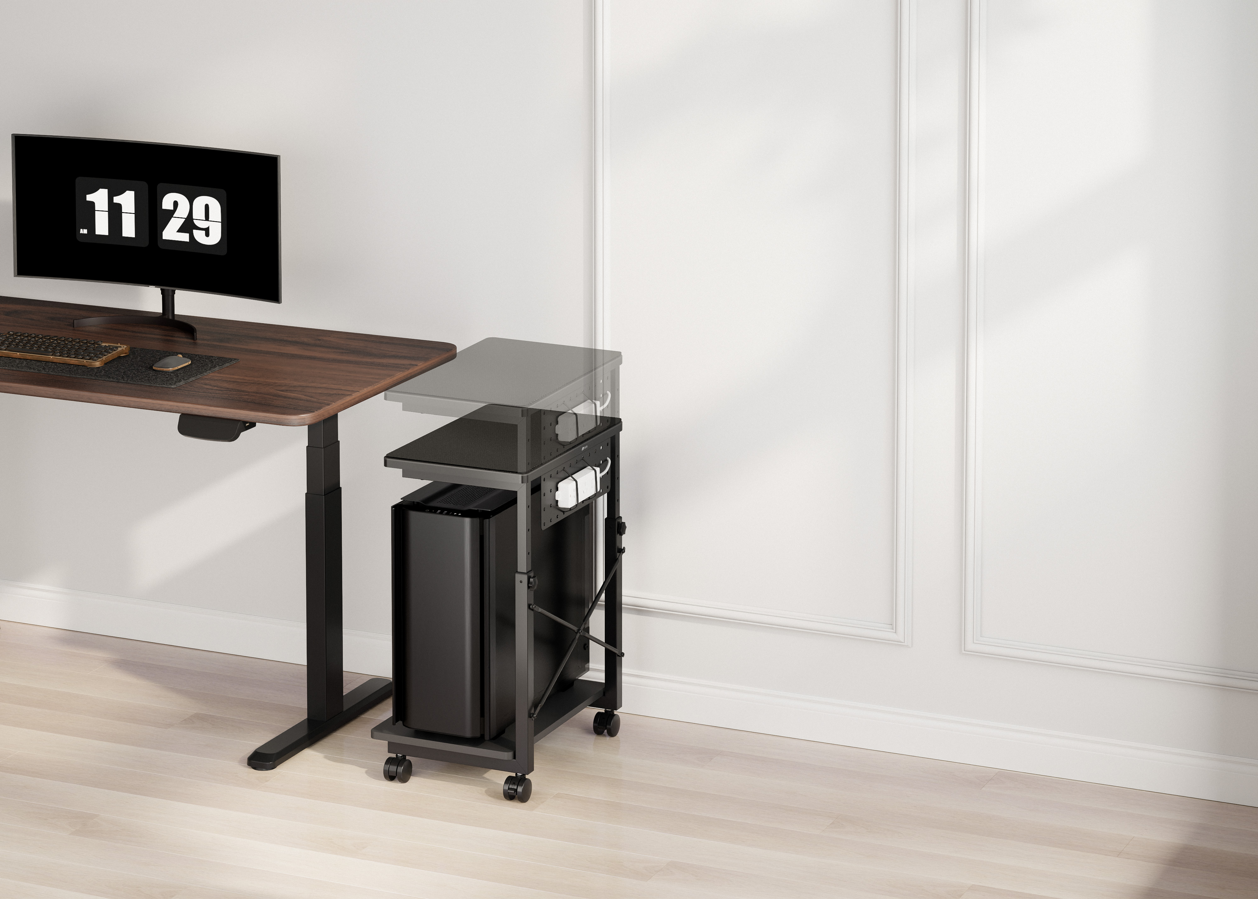 【瑞米 Raymii】LSA-76 移動式電腦主機支架桌架 主機架 電腦架 洞洞板電腦桌 移動主機架 電腦工作站 | 蝦皮購物