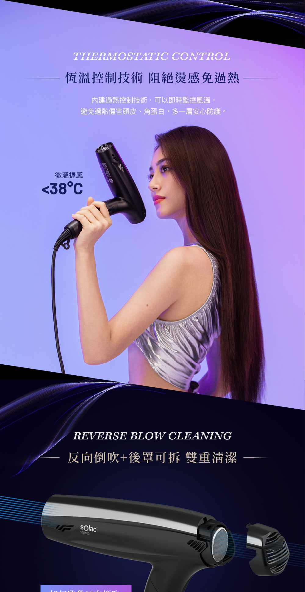 【sOlac】SD1600 SD-1600 雙效離子智能專業吹風機｜可收折 大風力 速乾 沙龍版｜公司貨 | 蝦皮購物