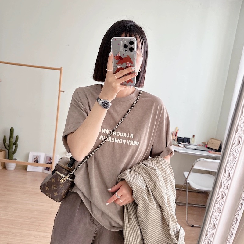 奈看服飾/隔日到貨預購莫蘭迪色系藏肉有感超顯瘦男友T 260g足棉 下身失蹤拯救梨形身材系列 | 蝦皮購物