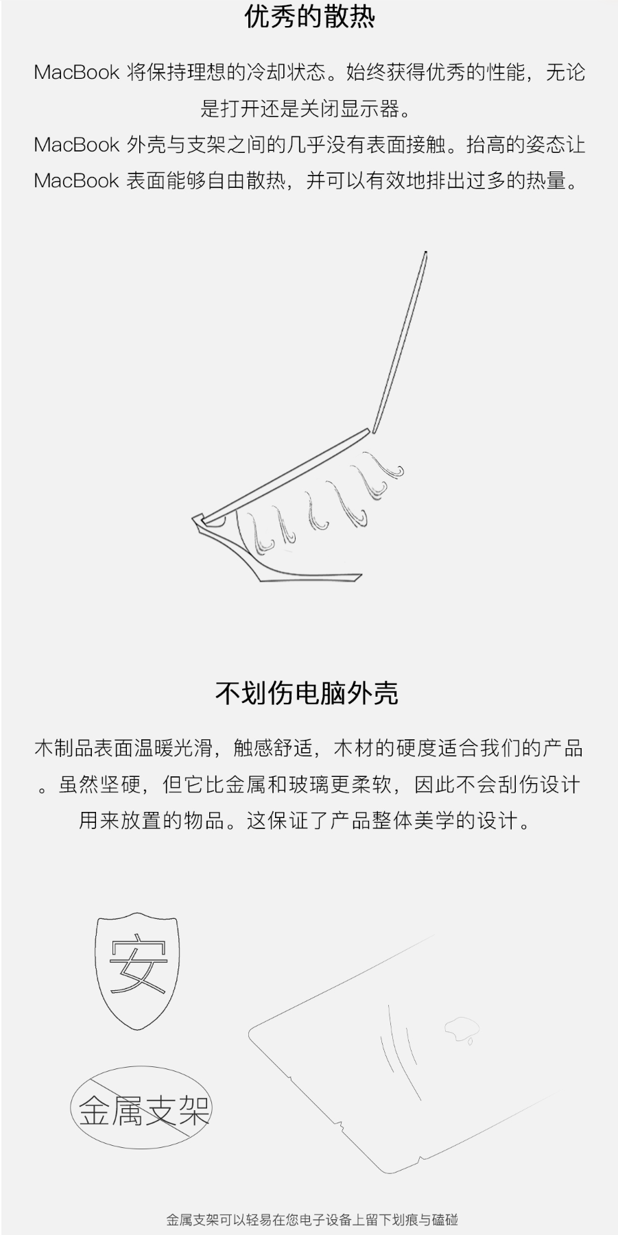 Loomma 蘋果 APPLE筆電支架 Macbook PRO 實木 增高 散熱 櫻桃木 白橡木 胡桃木 | 蝦皮購物