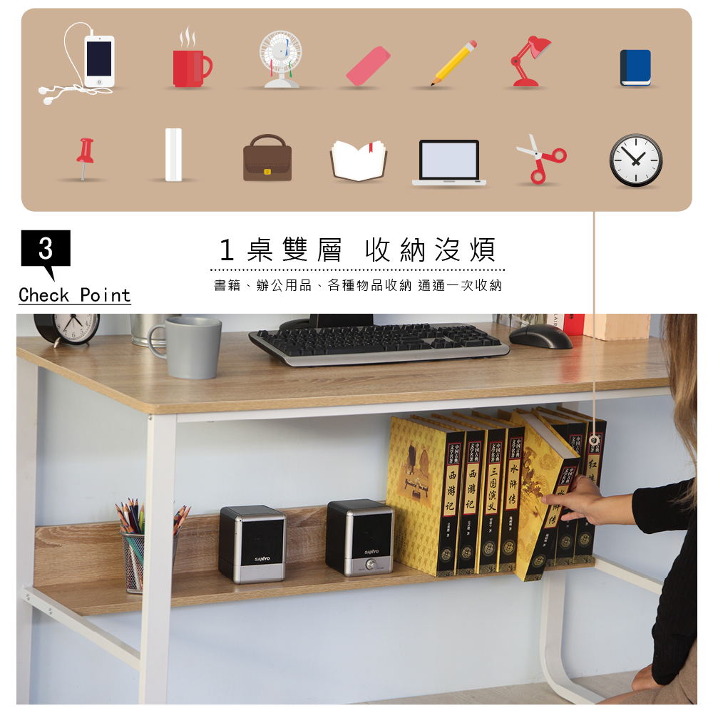 RICHOME 福利品 DE-273 克里斯工作桌 電腦桌 工作桌 電競桌 辦公桌 桌子 化妝桌 書桌 餐桌 | 蝦皮購物