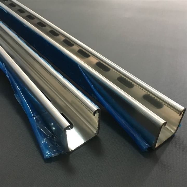 熱賣、不銹鋼C型鋼 U型槽鋼 噴塑沖孔304型材支架41*41*21*25*2.0定制廠家 | 蝦皮購物