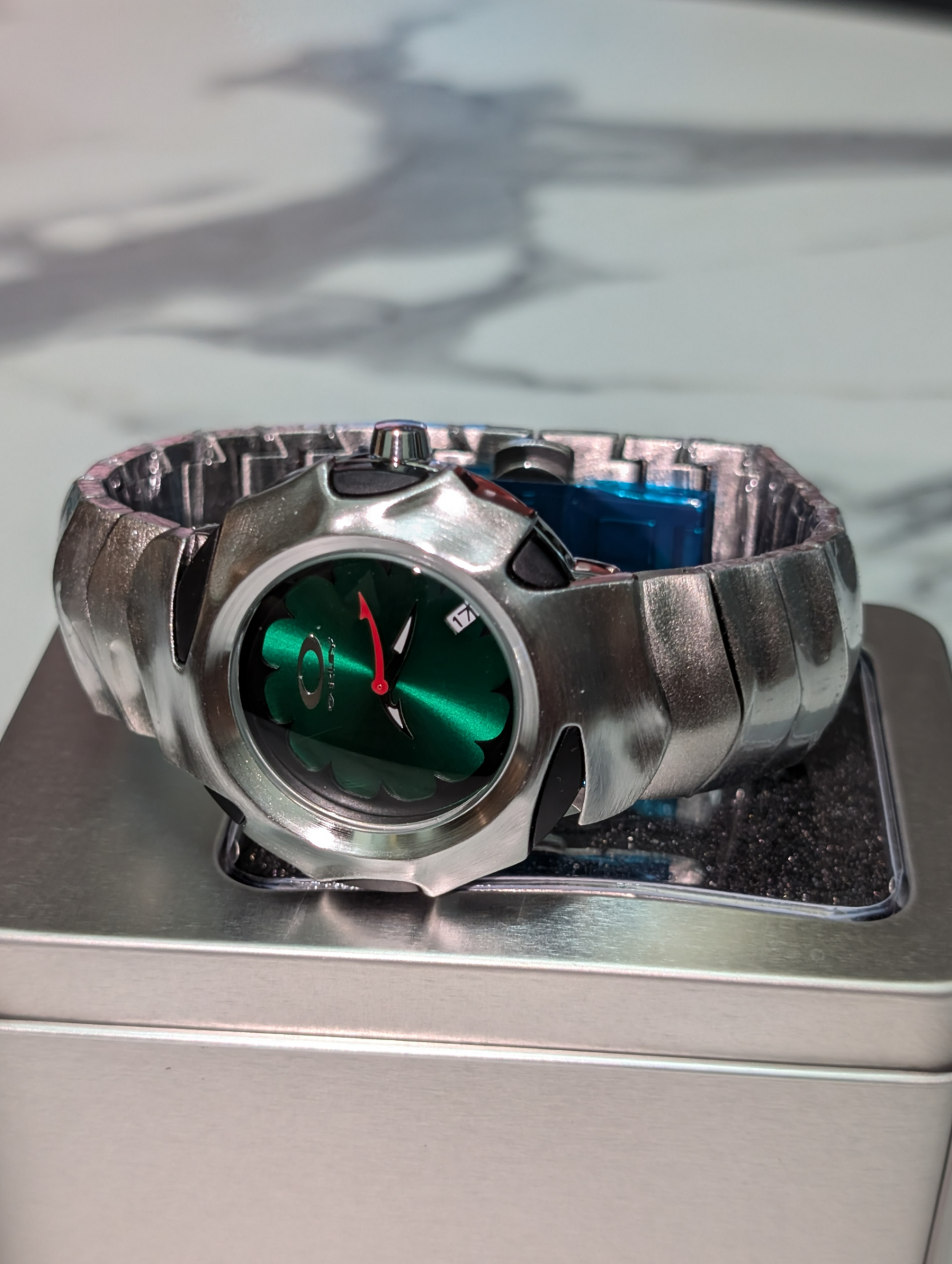 全新 OAKLEY BLADE II 未來感金屬刀鋒手錶手表 Y2K潮流男女禮物 | 蝦皮購物