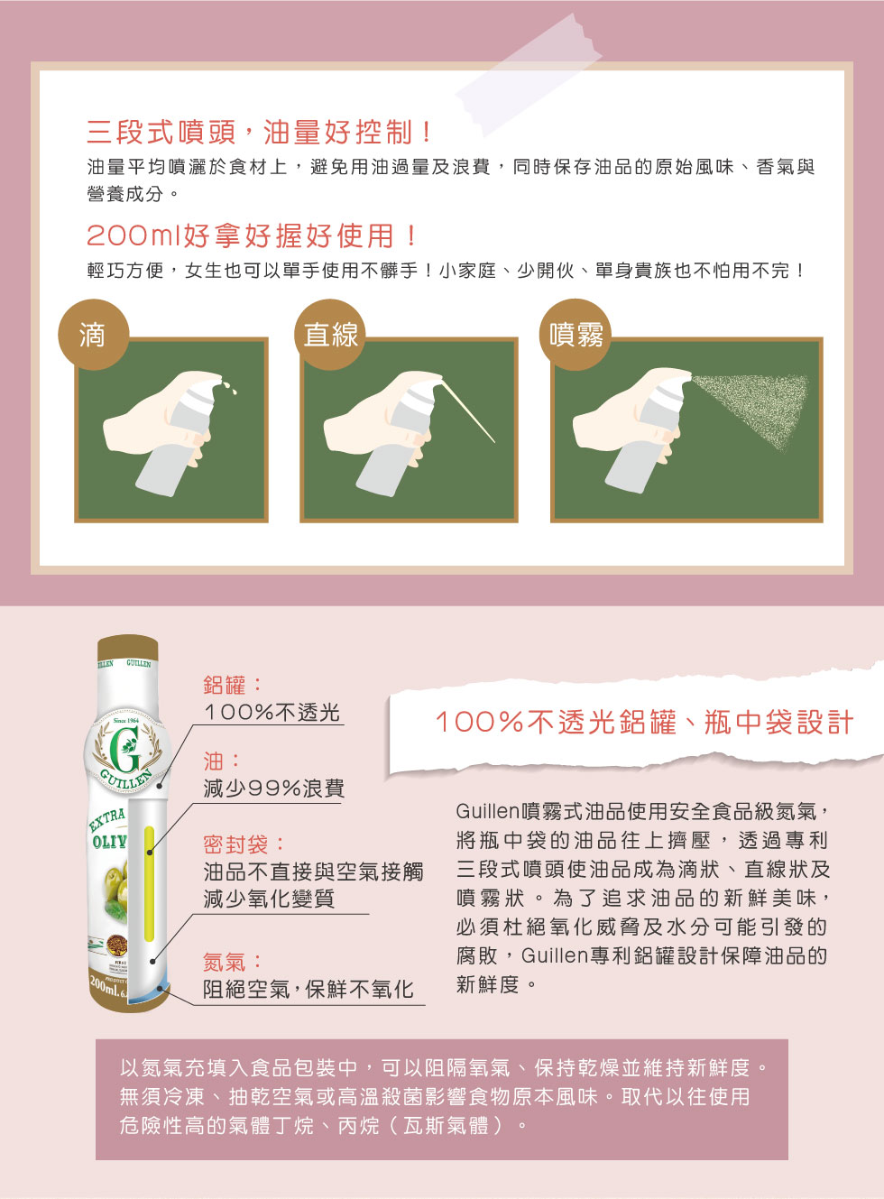 【現貨】西班牙 Guillen 噴霧式 特級冷壓初榨橄欖油 200ml 橄欖油 噴霧油｜小宅好食 | 蝦皮購物