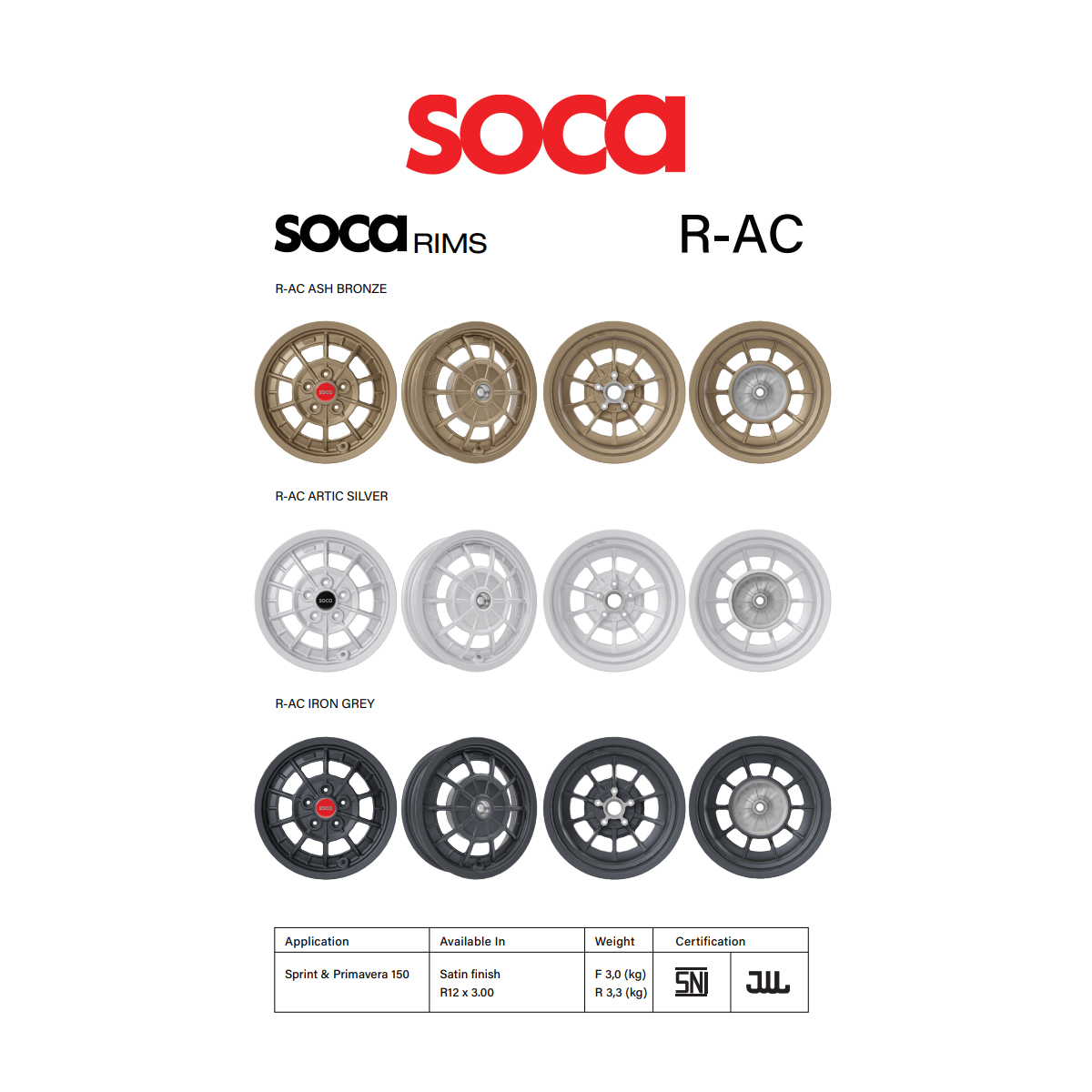 【SOCA】ProjectA 旗艦館 VESPA R-AC 鋁合金鑄造輪框 北極銀款 一組 | 蝦皮購物