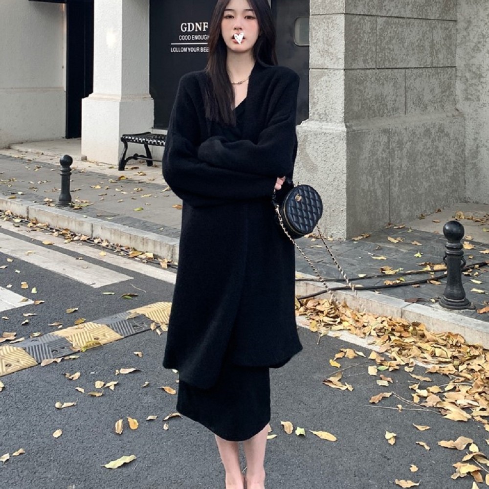 【梨卡】隔日到貨 女裝 綿羊絨 外套 針織外套 冬天外套 秋冬外套 衣服女 女外套 長版外套 DR367【現貨24H】 | 蝦皮購物