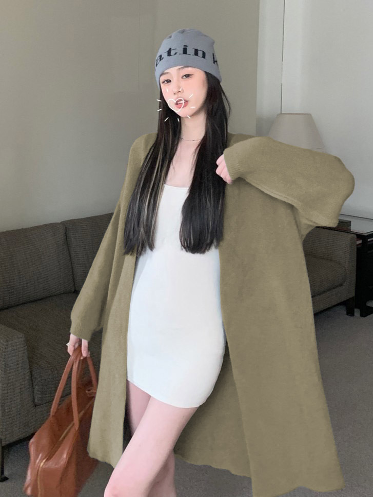 【梨卡】隔日到貨 女裝 綿羊絨 外套 針織外套 冬天外套 秋冬外套 女外套 長版外套 保暖外套 DR367【現貨24H】 | 蝦皮購物