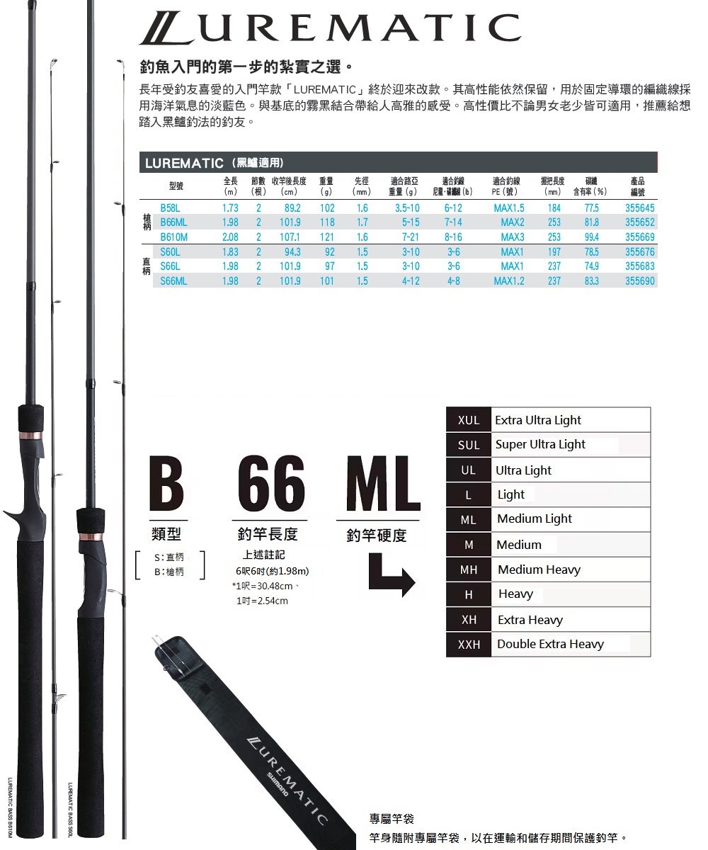 【獵漁人】領券再折 SHIMANO 23 LUREMATIC BASS 入門淡水路亞竿 | 蝦皮購物