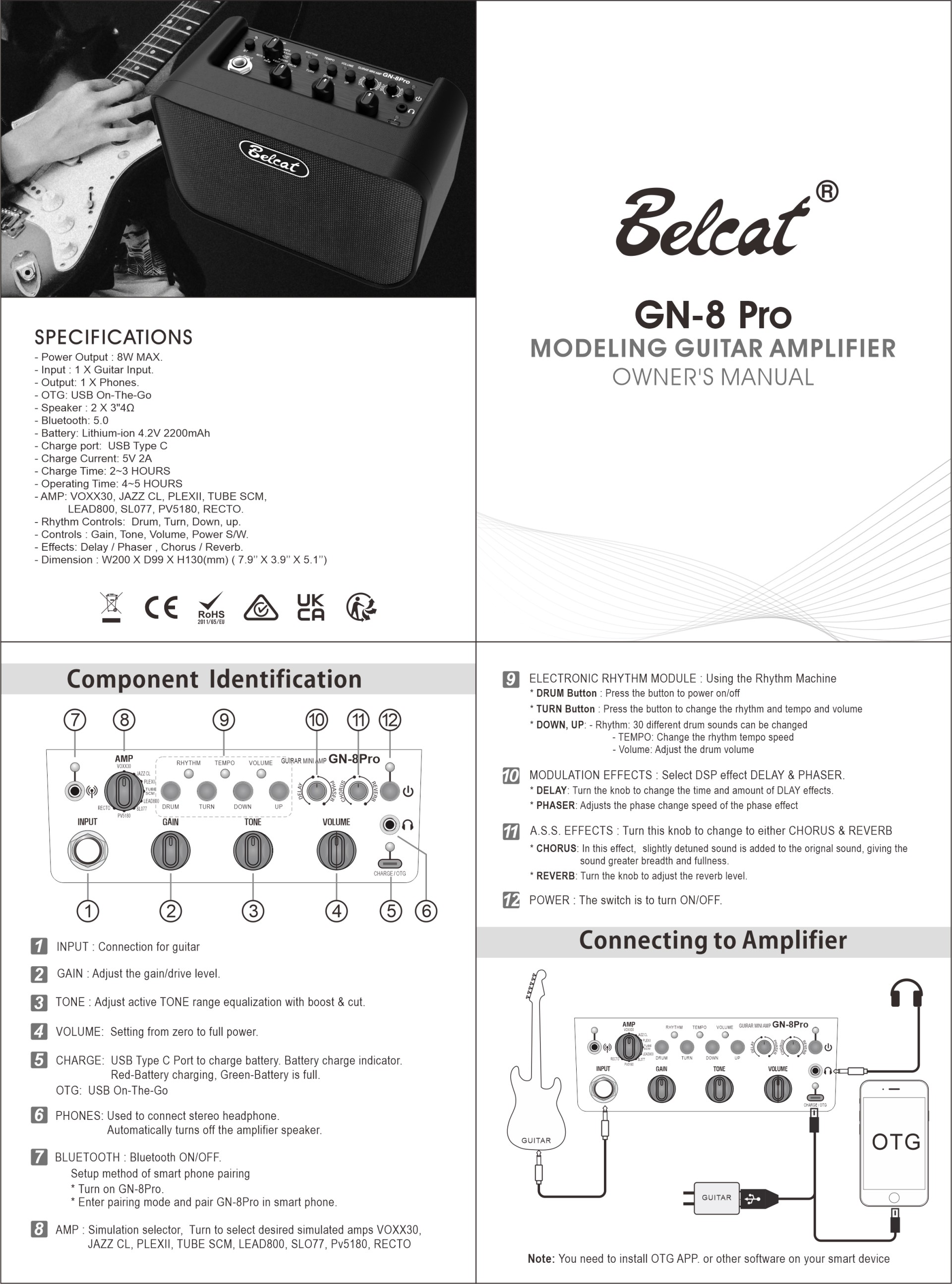 【現貨免運】BELCAT GN 8PRO DSP 電吉他音箱 電吉他 音箱 喇叭音箱 音響 迷你輕巧 8W | 蝦皮購物