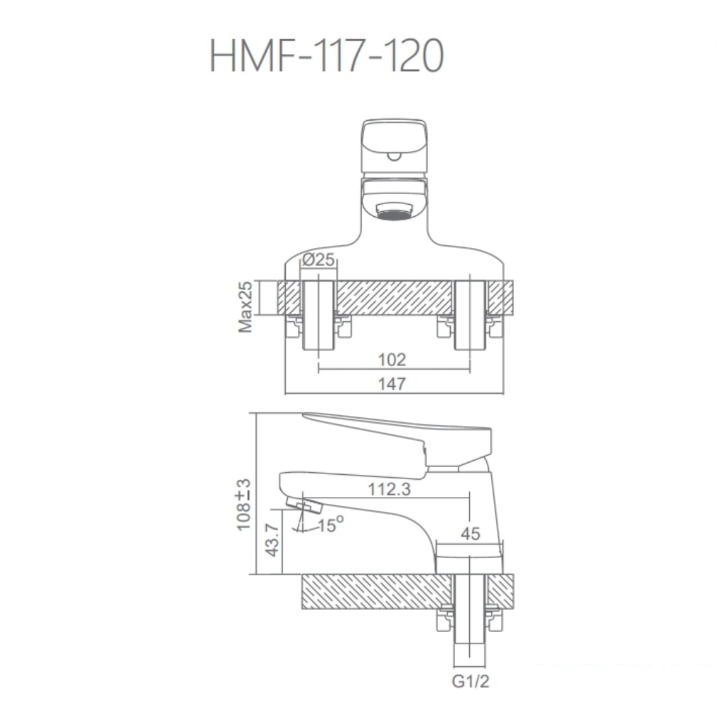 【米多里】雙孔面盆龍頭 HMF-117-120A / HMF-117-120 | 蝦皮購物
