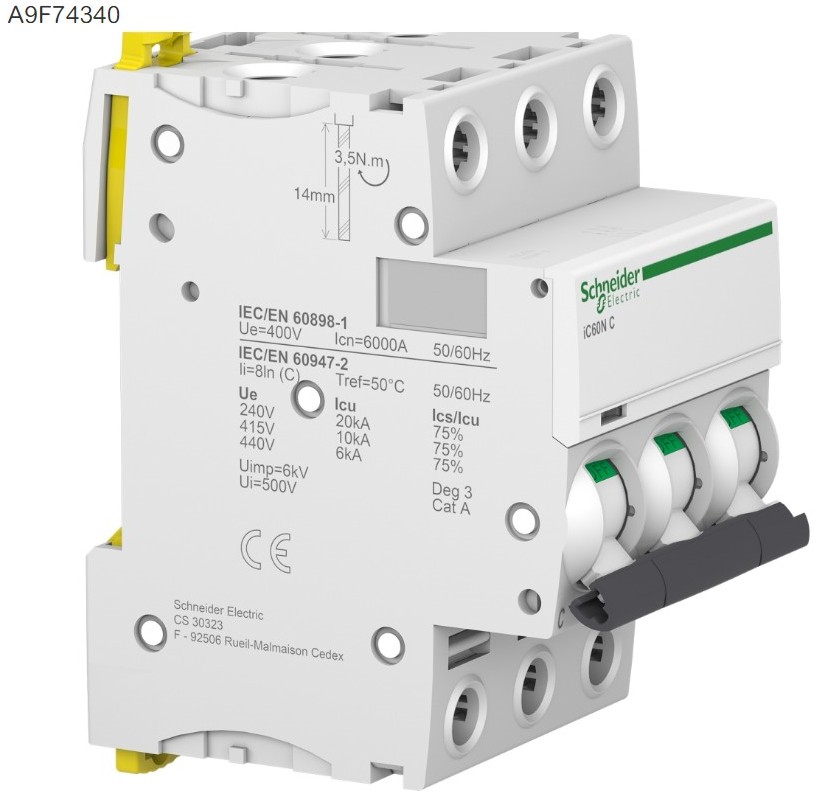 施耐德-微型斷路器，Acti9 iC60N ( A9F74340 ) & 輔助接點 ( A9A26927 ) | 蝦皮購物