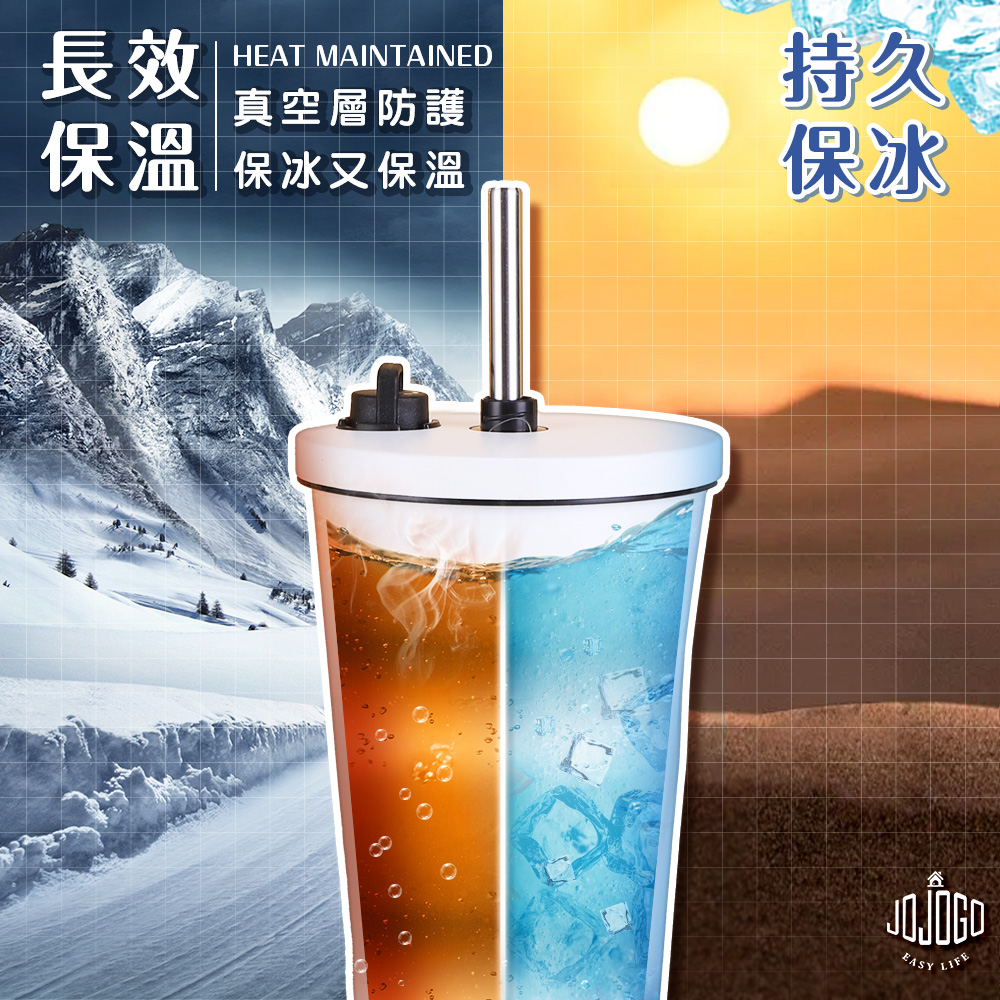 JOJOGO 304不鏽鋼網紅冰霸杯 吸管杯 冰霸杯 咖啡杯 環保杯 不鏽鋼杯 保冰杯 保溫杯 冰壩杯 環保杯 隨手杯 | 蝦皮購物