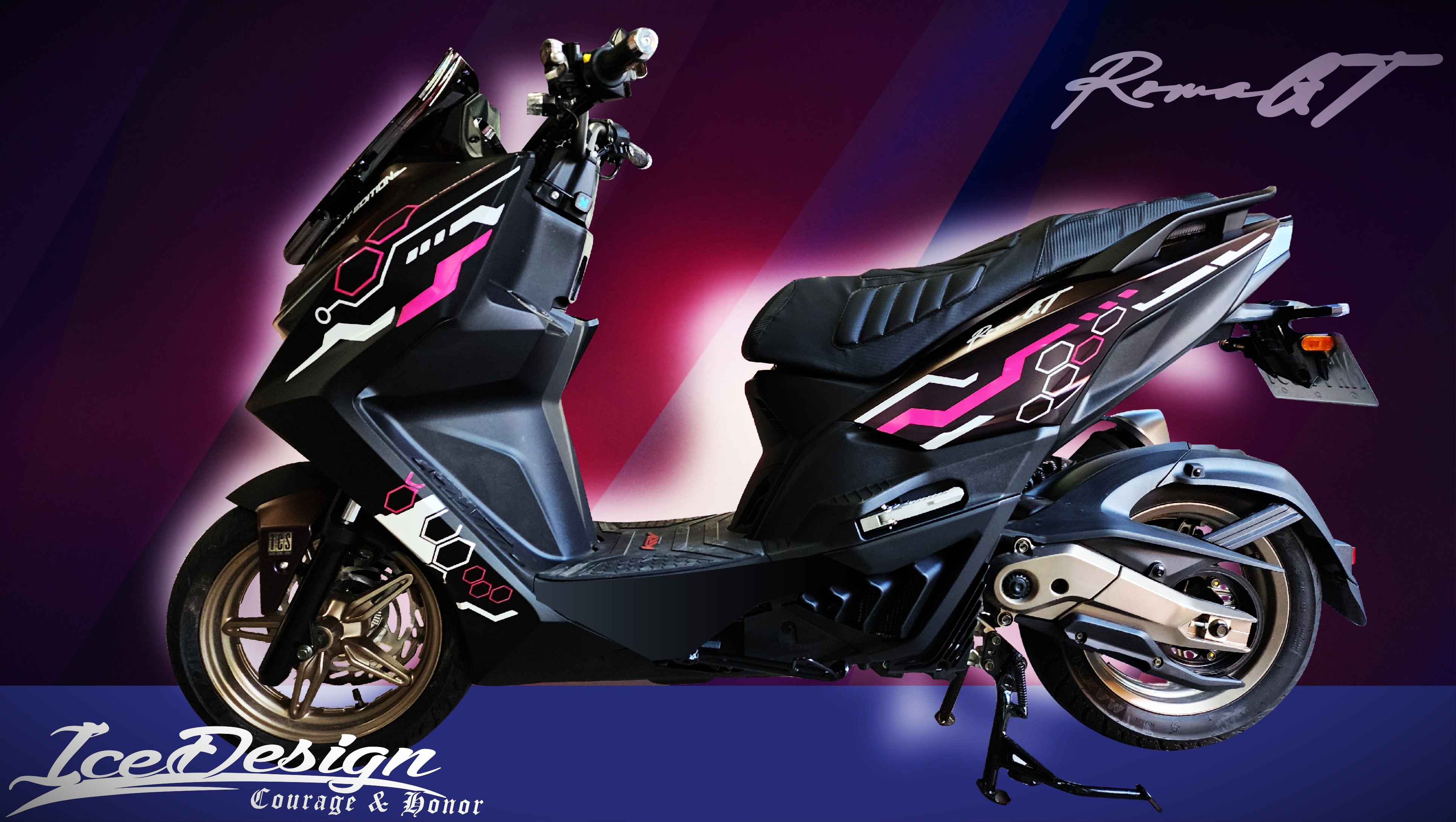 ICE彩繪 彩貼KRV KYMCO KRV180 ROMA 羅馬網路限定價機車反光線條彩貼(DIY)貼紙一套 小ak拉花 | 蝦皮購物