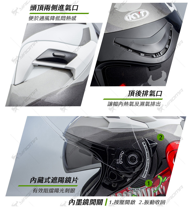 贈電鍍片 KYT安全帽 VO 猛毒 亮面 漫威 MARVEL 蜘蛛人 通勤帽 半罩 3/4罩 內墨鏡 雙D扣 耀瑪騎士 | 蝦皮購物