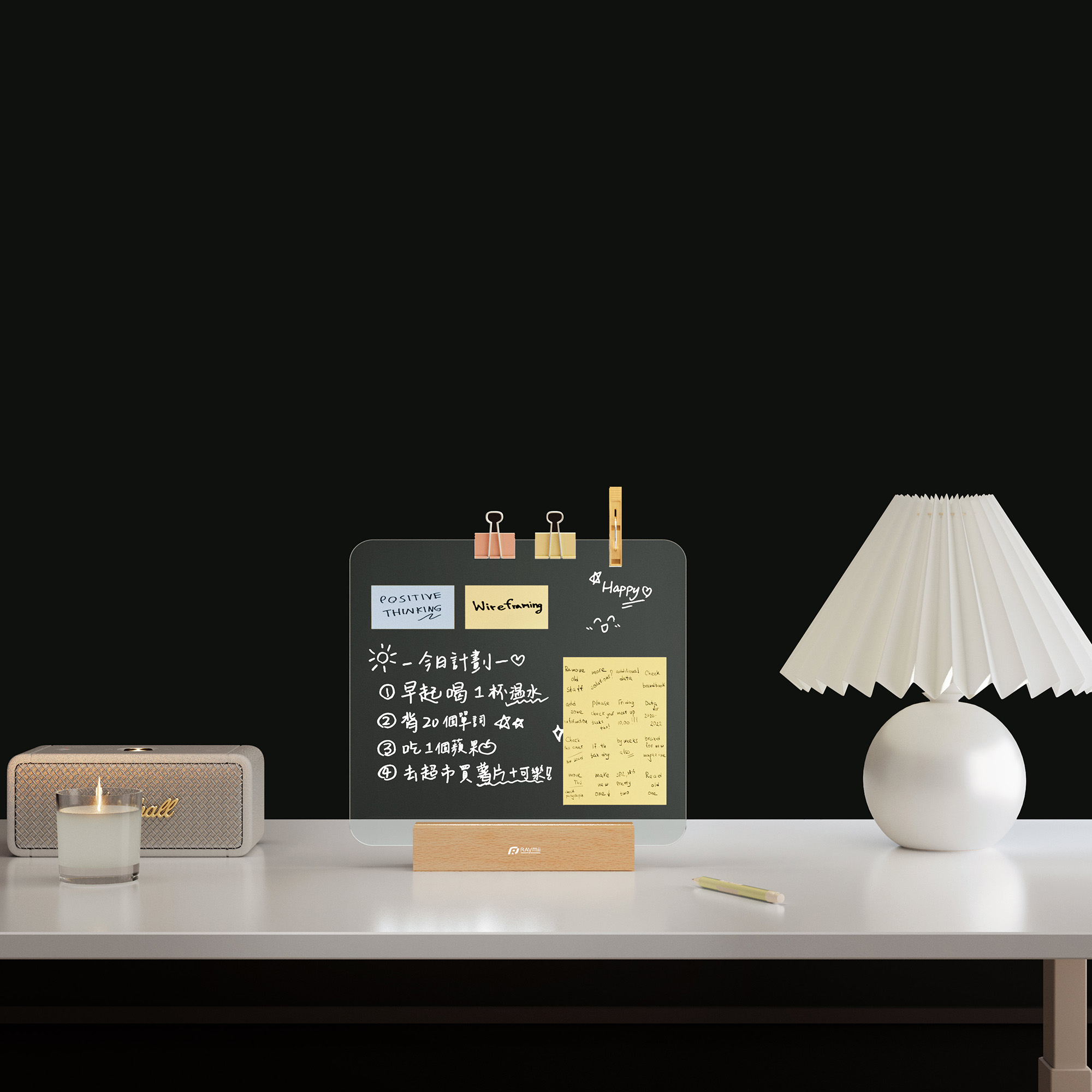 【瑞米 Raymii】 NDA-2 時尚發光壓克力記事板 備忘錄板 壓克力板支架 備忘錄 筆記 | 蝦皮購物