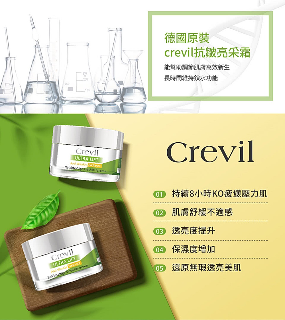 德國原裝crevil抗皺緊膚醫美神霜 Crevil 抗皺亮采霜50ml/瓶 | 蝦皮購物