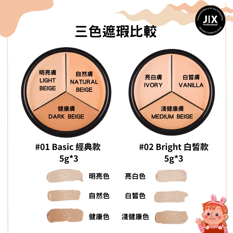 ️回購第一名 ️ JIX 三色遮瑕膏 韓國遮瑕膏 JX遮瑕 遮瑕盤 遮瑕液 J/X 黑眼圈遮瑕 遮黑眼圈 淚溝遮瑕 | 蝦皮購物