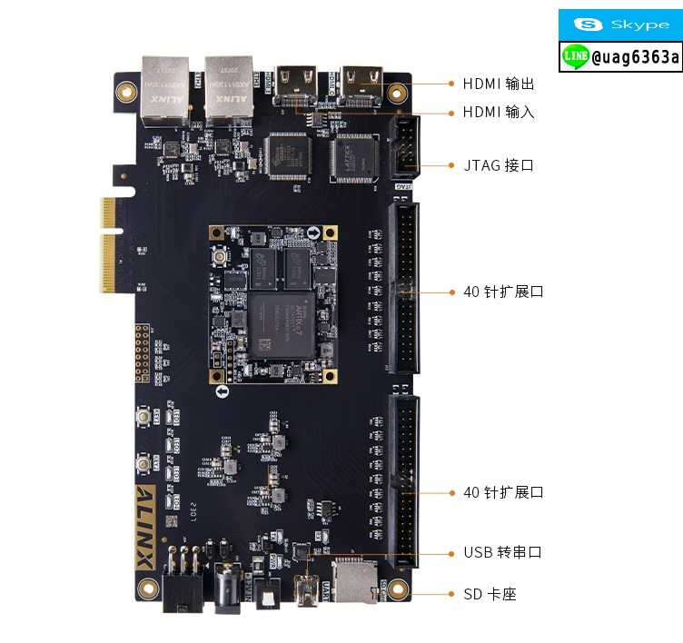 ALINX黑金系列 AX7103B（開發板）， FPGA開發板 ARTIX-7 XC7A100T芯片 XILINX | 蝦皮購物